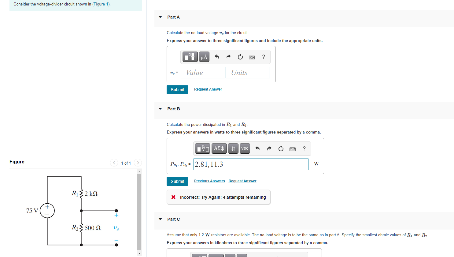 Solved Consider the voltage-divider circuit shown in (Figure | Chegg.com