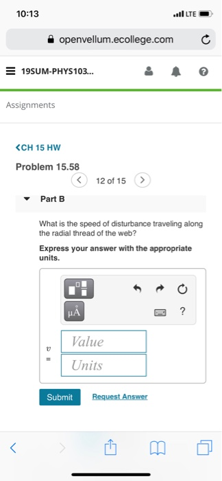 Solved 10:13 l LTE openvellum.ecollege.com E | Chegg.com