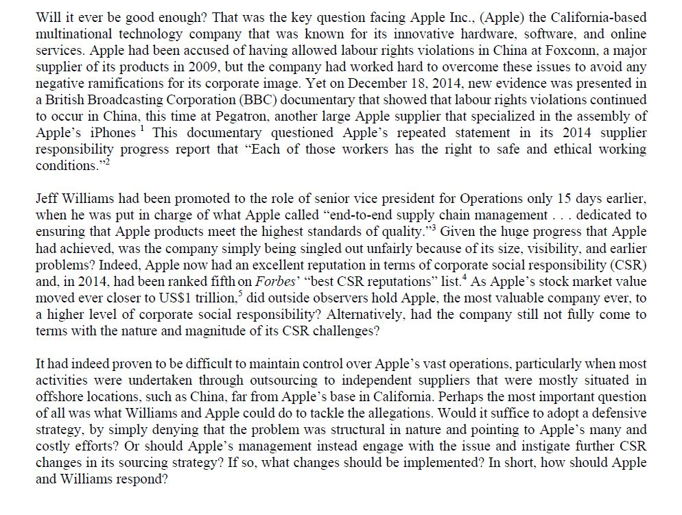 Solved Is it reasonable for Apple to apply different | Chegg.com