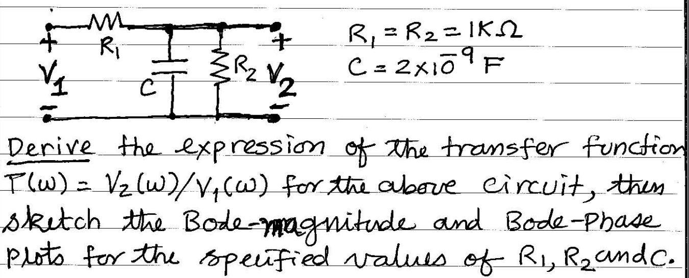 Solved M R R, 2 R2 = 1K2 C=2x109F V ER2 V2 Derive the | Chegg.com