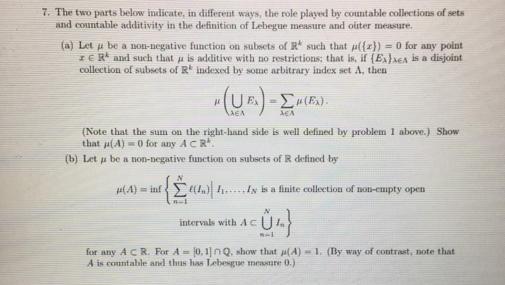Solved 7. The two parts below indicate, in different ways, | Chegg.com