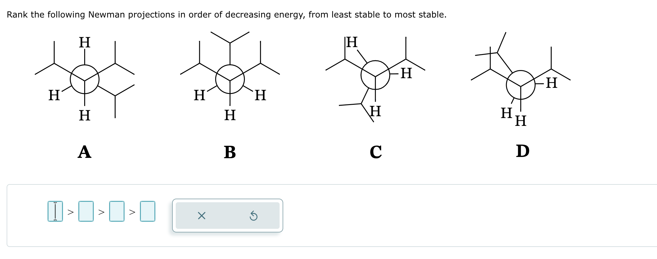 Solved Draw the Newman projection so that it corresponds to | Chegg.com