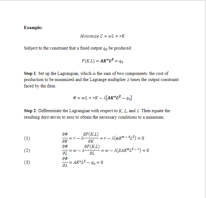 Solved Consider the following Production Functions: | Chegg.com