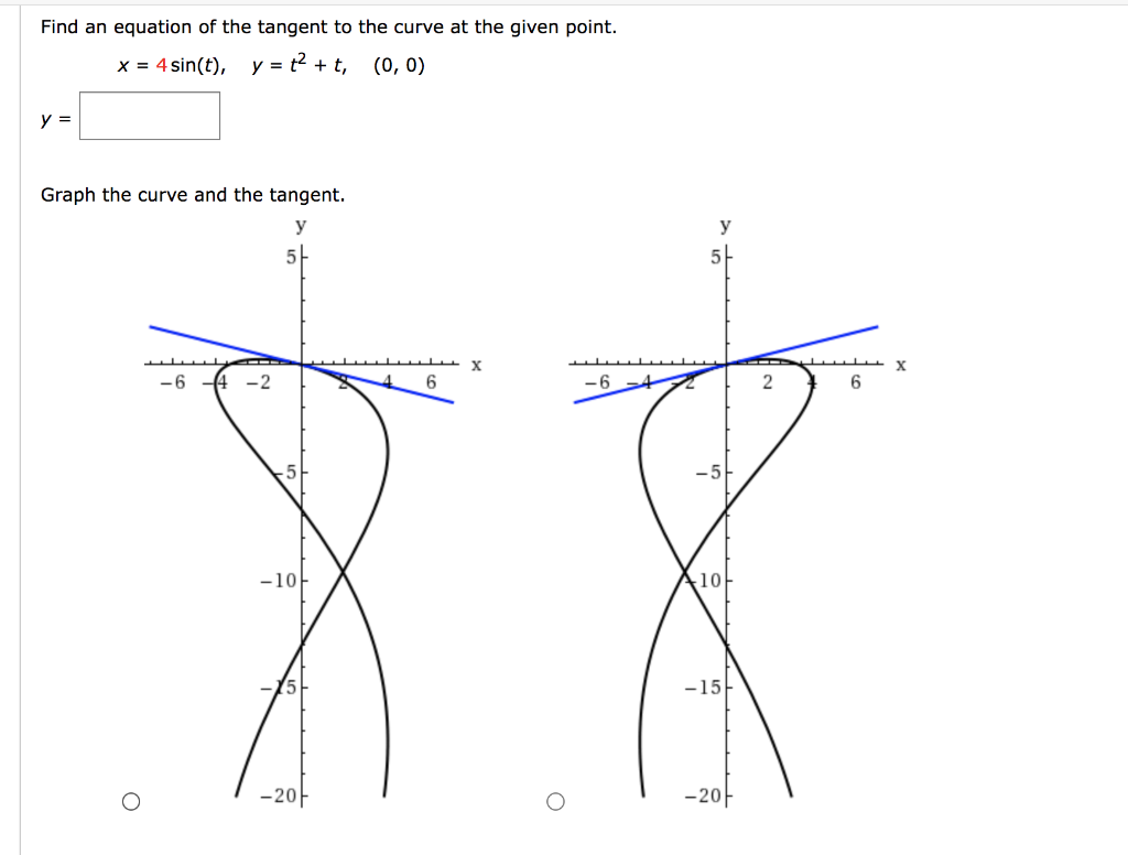 Solved Find an equation of the tangent to the curve at the | Chegg.com