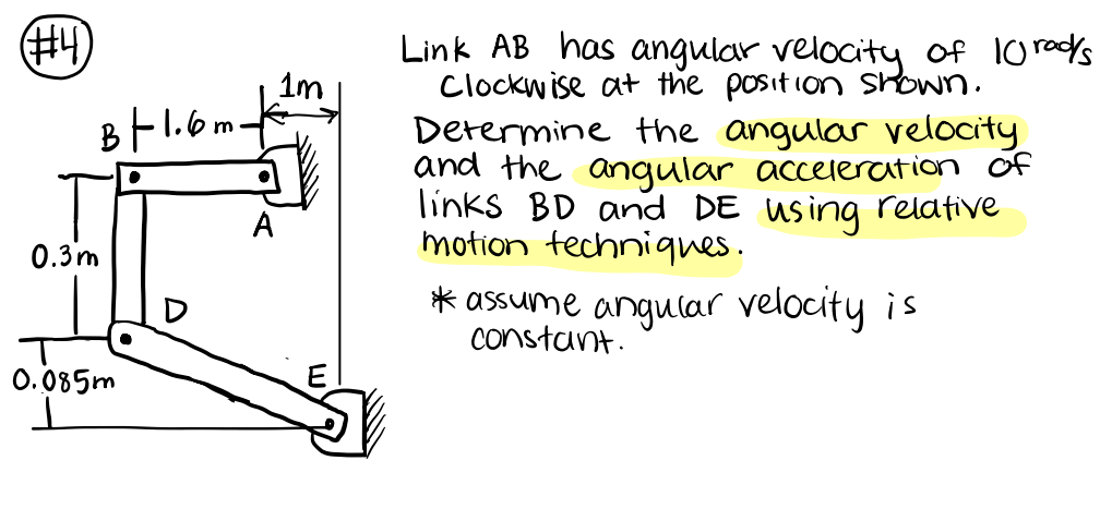 Solved Link \( ﻿A B \) ﻿has angular velocity of | Chegg.com