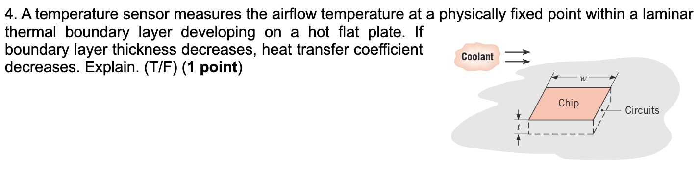 Solved A temperature sensor measures the airflow temperature | Chegg.com