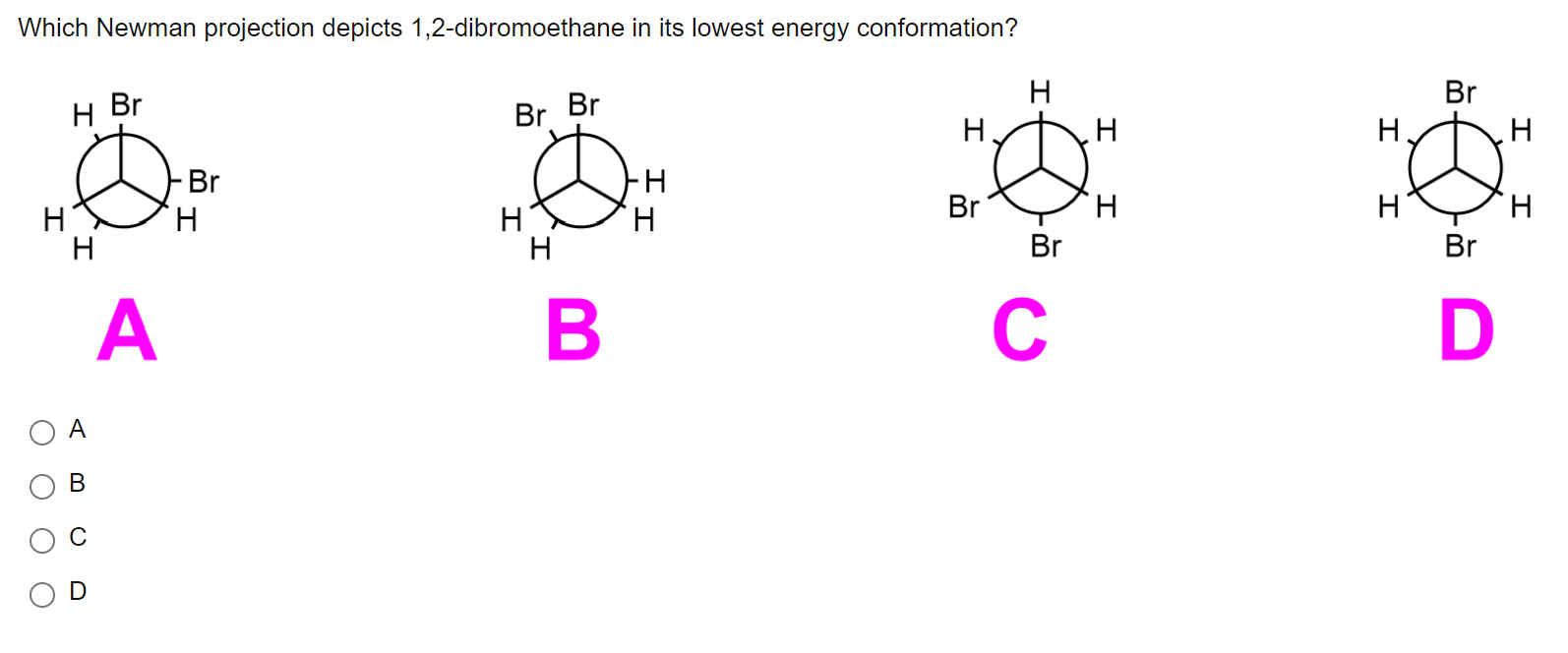1 2 Dibromoethane Newman Projection