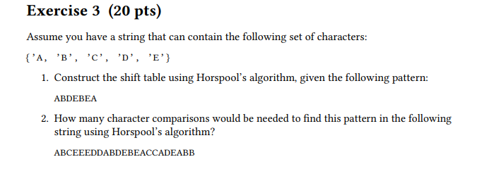 Solved Exercise 3 (20 pts) Assume you have a string that can | Chegg.com