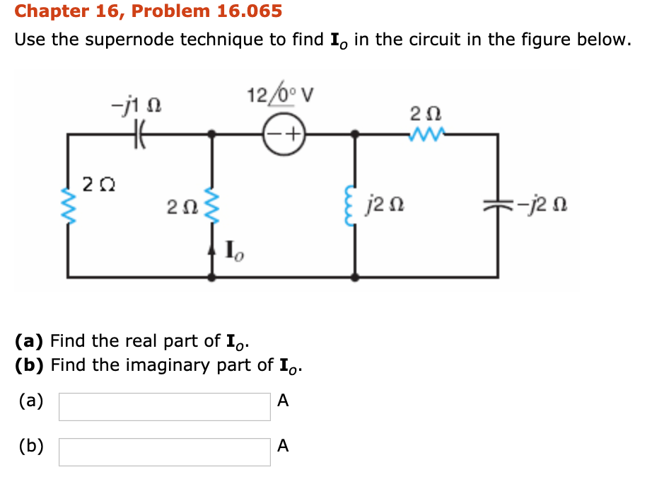 Solved Chapter 16 Problem 16065 Use The Supernode 