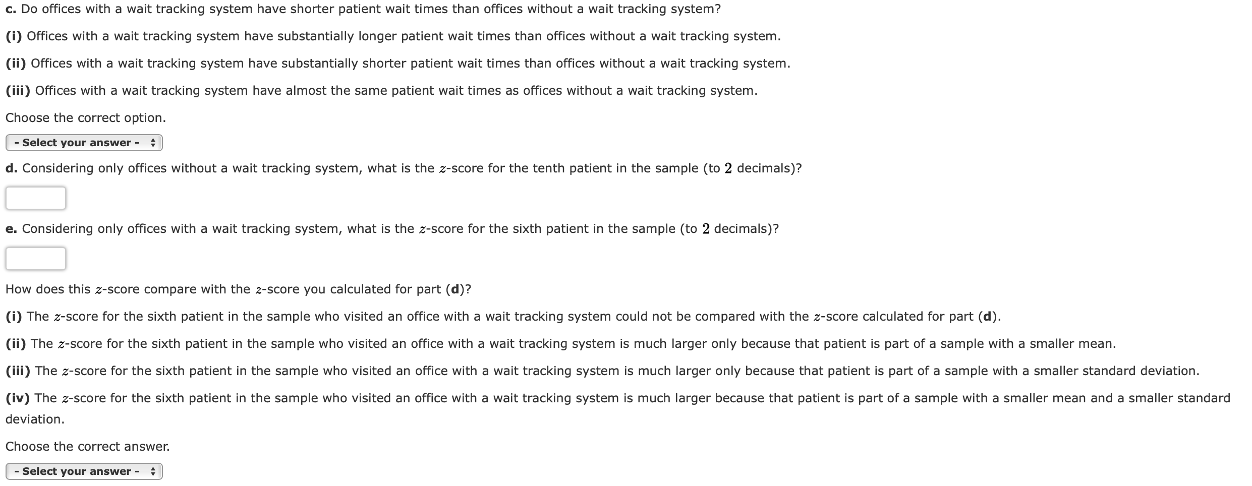 The average waiting time for a patient at an El Paso | Chegg.com