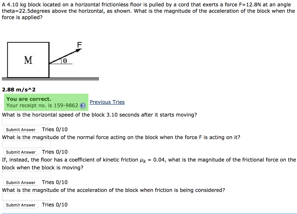 Solved A 4.10 kg block located on a horizontal frictionless | Chegg.com