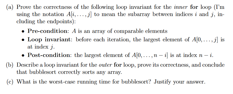 Solved 2. The following is pseudocode for bubblesort, which | Chegg.com