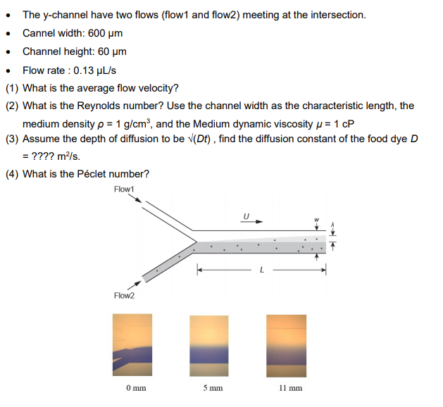 Solved . . The y-channel have two flows (flow1 and flow2) | Chegg.com