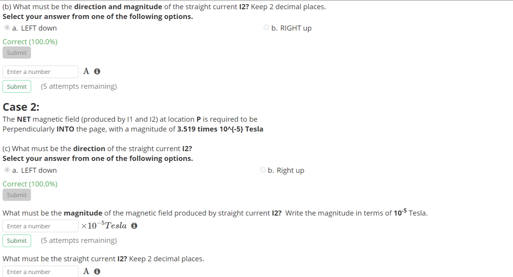 Solved RHR2 - Straight Current, Current Loop and Solenoid | Chegg.com