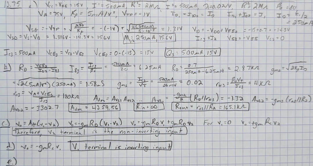 Solved Need help solving for the part e.) 13.75. (a) What | Chegg.com