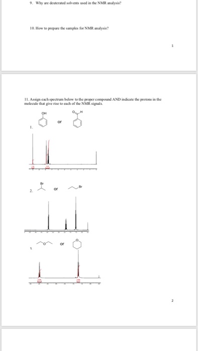 Solved Nuclear Magnetic Resonance (NMR) Spectroscopy 1. what | Chegg.com