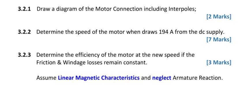 3.2. A420 V, Cumulatively Compound dc Motor draws 194 | Chegg.com