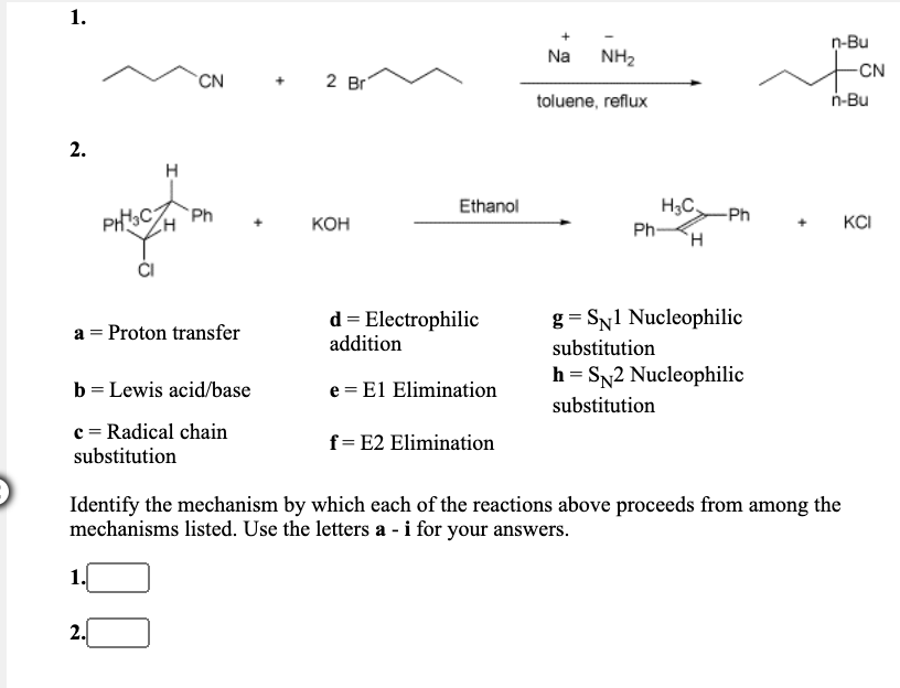 Solved 1. Na NH2 CN 2 Br n-Bu -CN n-Bu toluene, reflux 2. н | Chegg.com