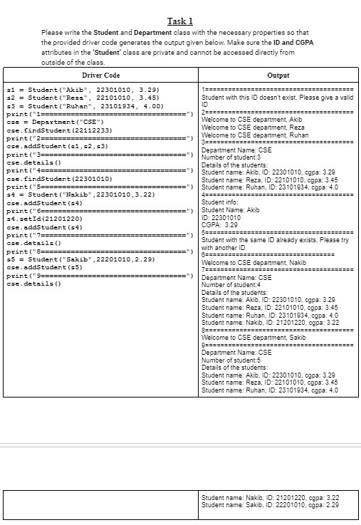 Solved You are not allowed to change the driver code Task | Chegg.com