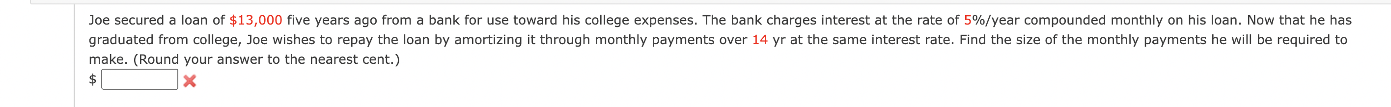 Solved make. (Round your answer to the nearest cent.) $ | Chegg.com