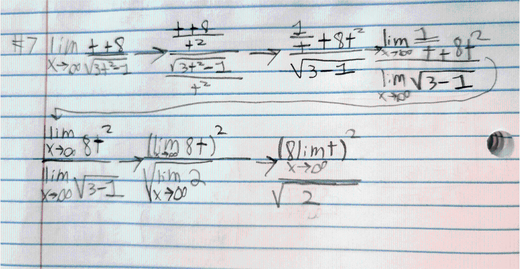 Solved Our class solves by dividing the top and bottom | Chegg.com