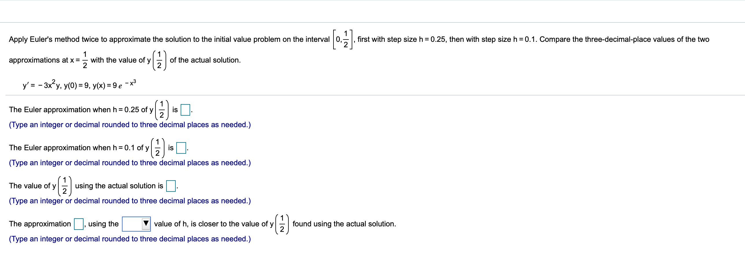 Solved Apply Euler's method twice to approximate the | Chegg.com