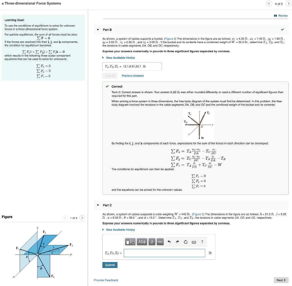 Solved ---- o下! Three-dimensional Force Systems | Chegg.com