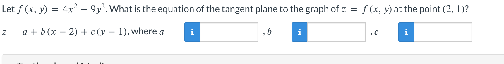 Solved Let f(x,y)=4x2−9y2. What is the equation of the | Chegg.com