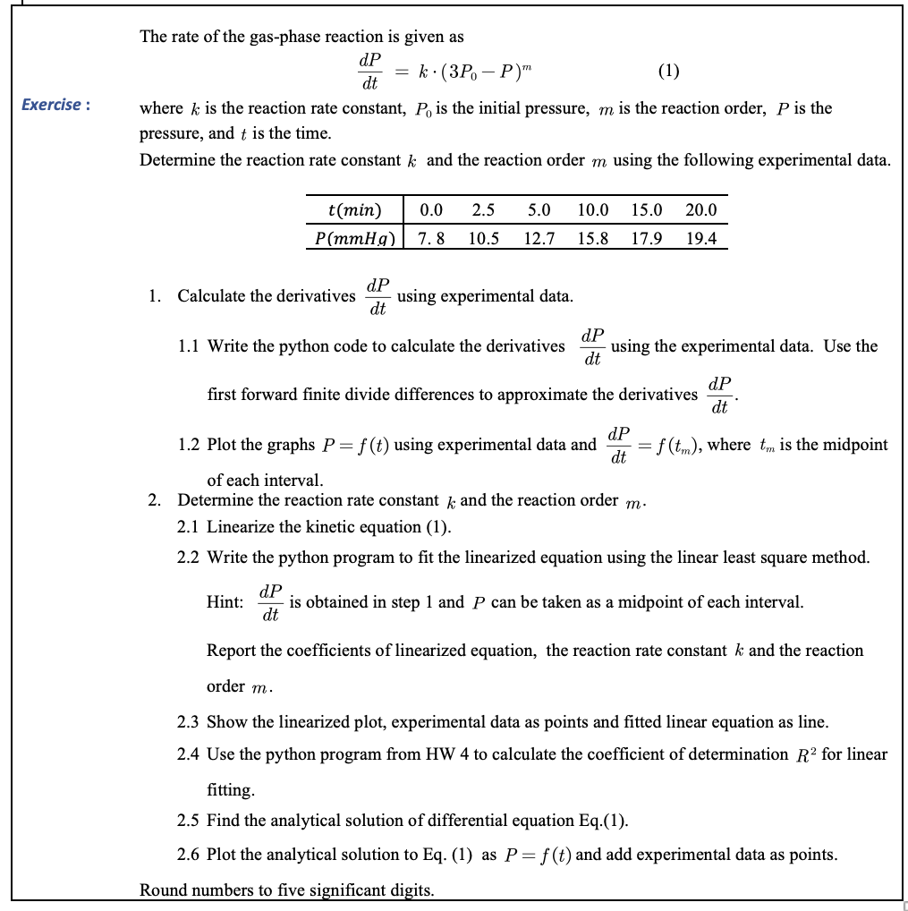 Solved Hello! Could you please solve this exercise and write | Chegg.com