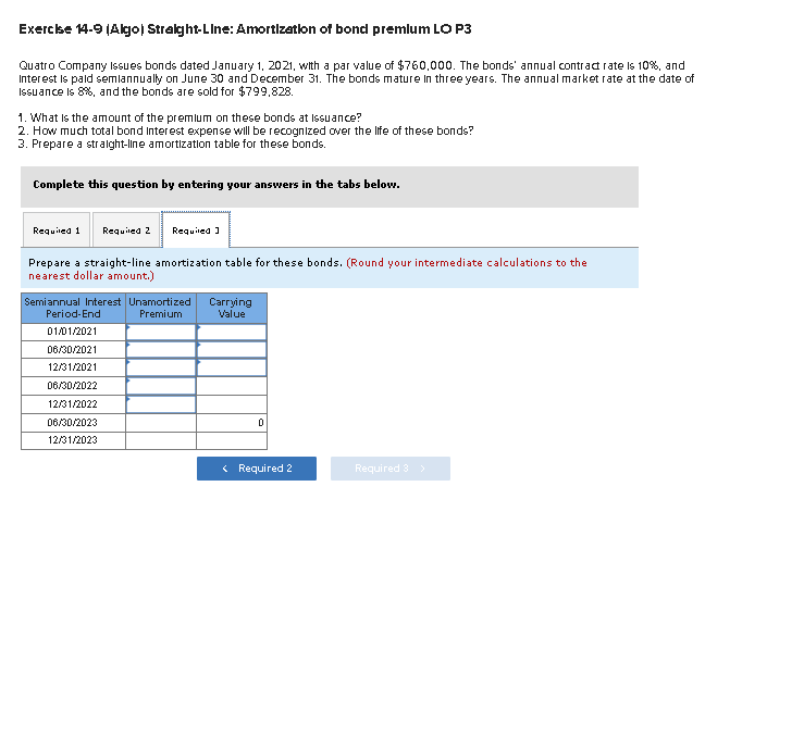 Solved Exerclse 14-9 (Algol Stralght-LIne: Amortization of | Chegg.com