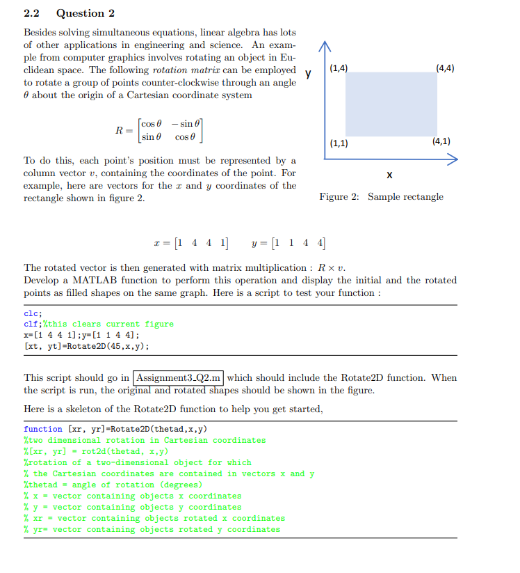 Solved Besides solving simultaneous equations, linear | Chegg.com