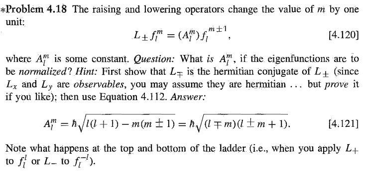 Solved ∗ Problem 4.18 The raising and lowering operators | Chegg.com