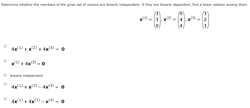 Solved Determine whether the members of the given set of | Chegg.com Solved Determine whether the members of the given set of | Chegg.com