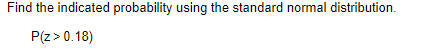 Solved Find the indicated probability using the standard | Chegg.com