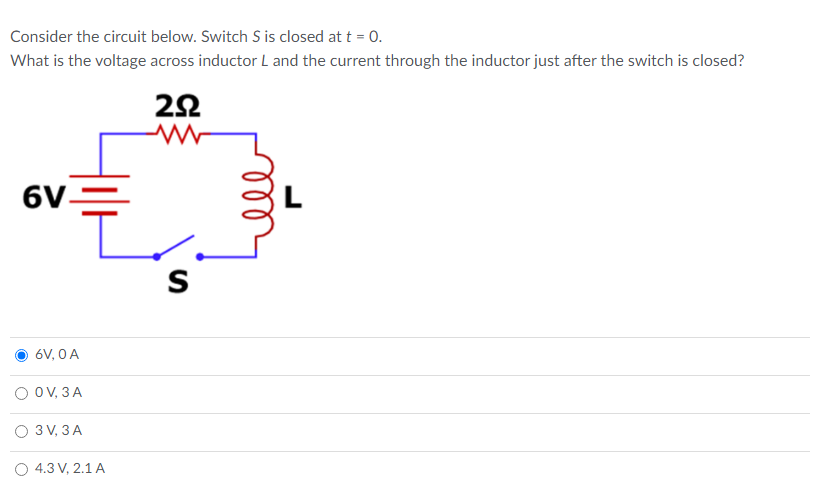 Solved Consider the circuit below. Switch S is closed at | Chegg.com