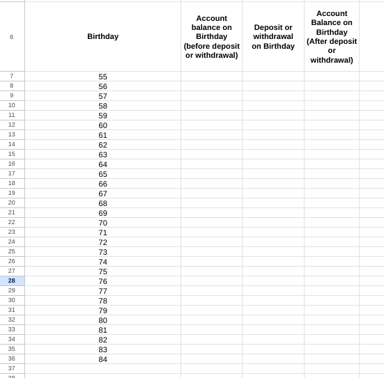 2. Use the provided excel sheet “Annual Deposit on | Chegg.com
