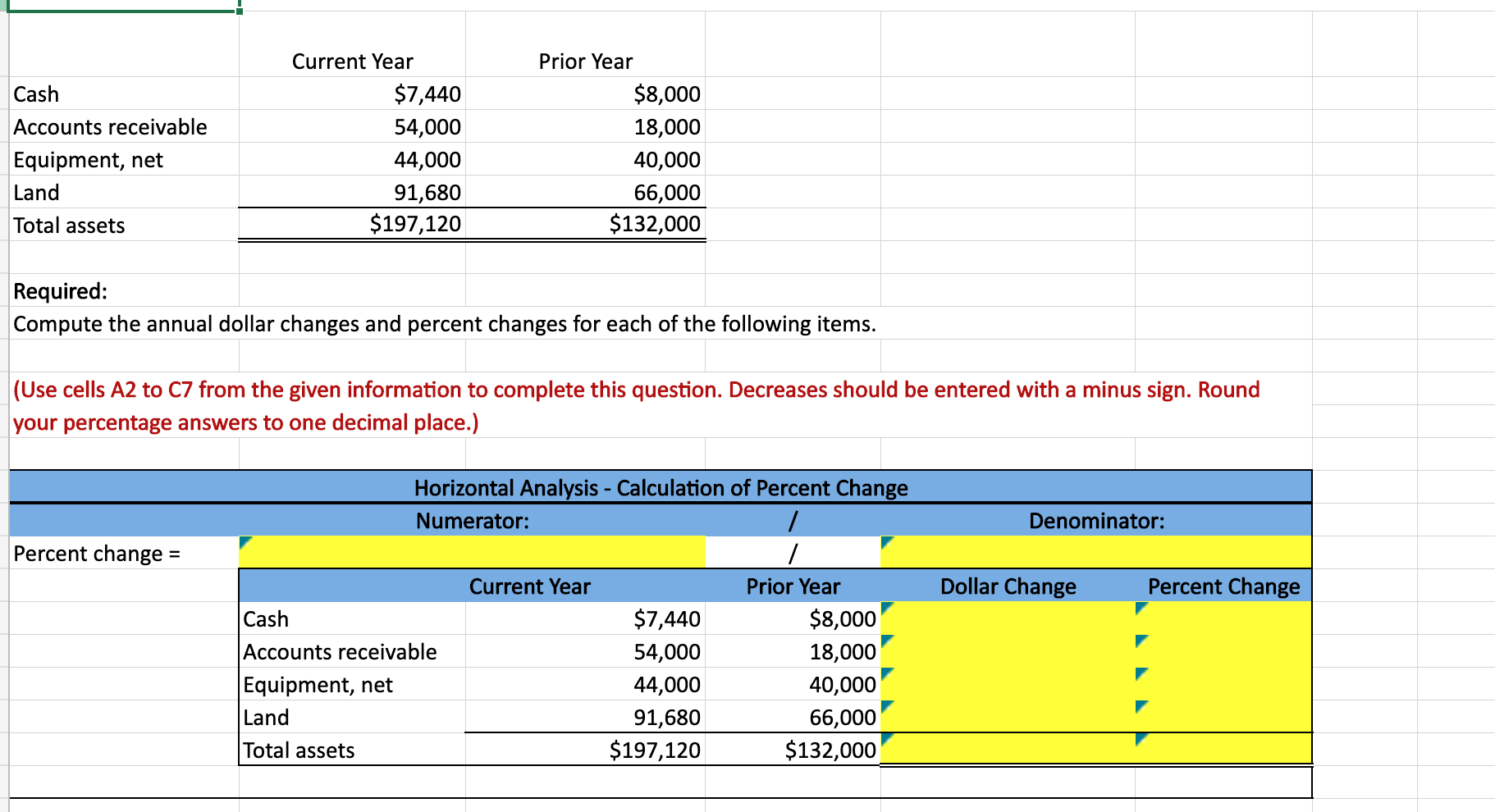 Solved IE QS 13-5: Horizontal analysis LO P1 12 1. Use the | Chegg.com