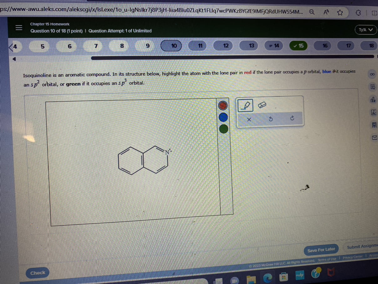 Solved Isoquinoline is an aromatic compound. In its | Chegg.com