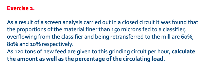 Solved Circulating Load Calculation Technische Hochschule | Chegg.com