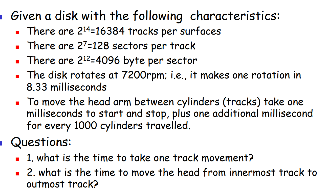 Solved - Given a disk with the following characteristics: . | Chegg.com