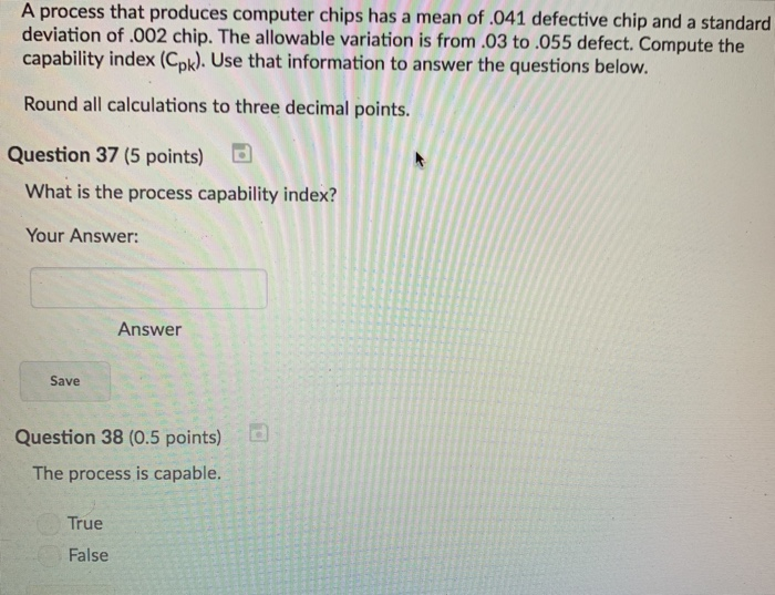 Solved A process that produces computer chips has a mean of | Chegg.com