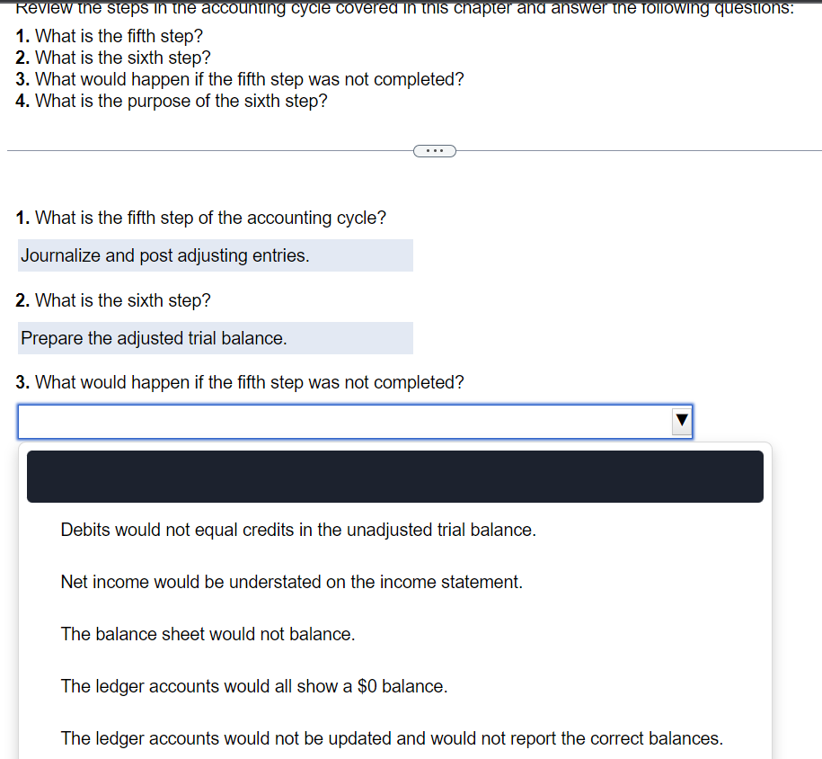 Solved Review the steps in the accounting cycle covered in | Chegg.com