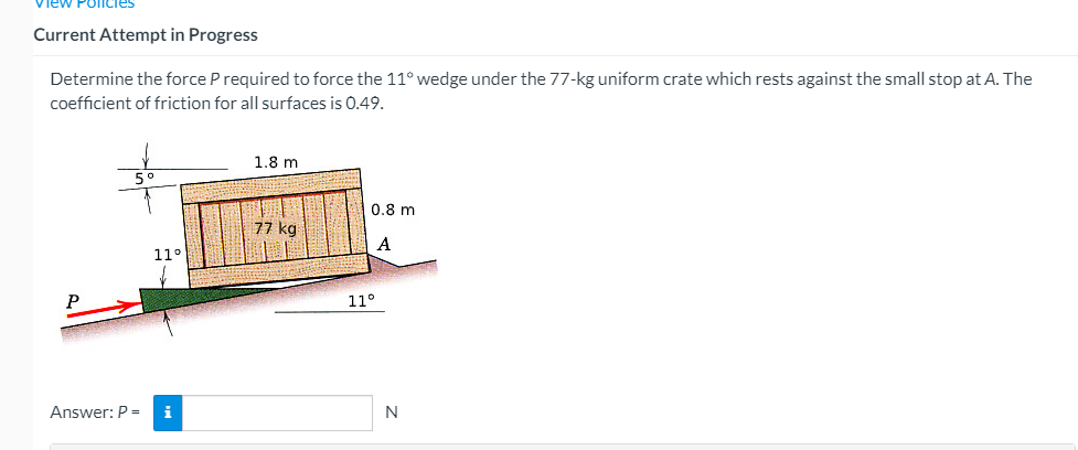 Solved lew Policies Current Attempt in Progress Determine | Chegg.com