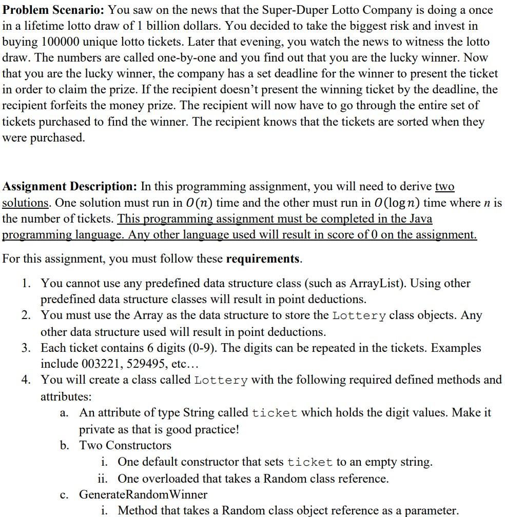 Solved Problem Scenario: You saw on the news that the | Chegg.com