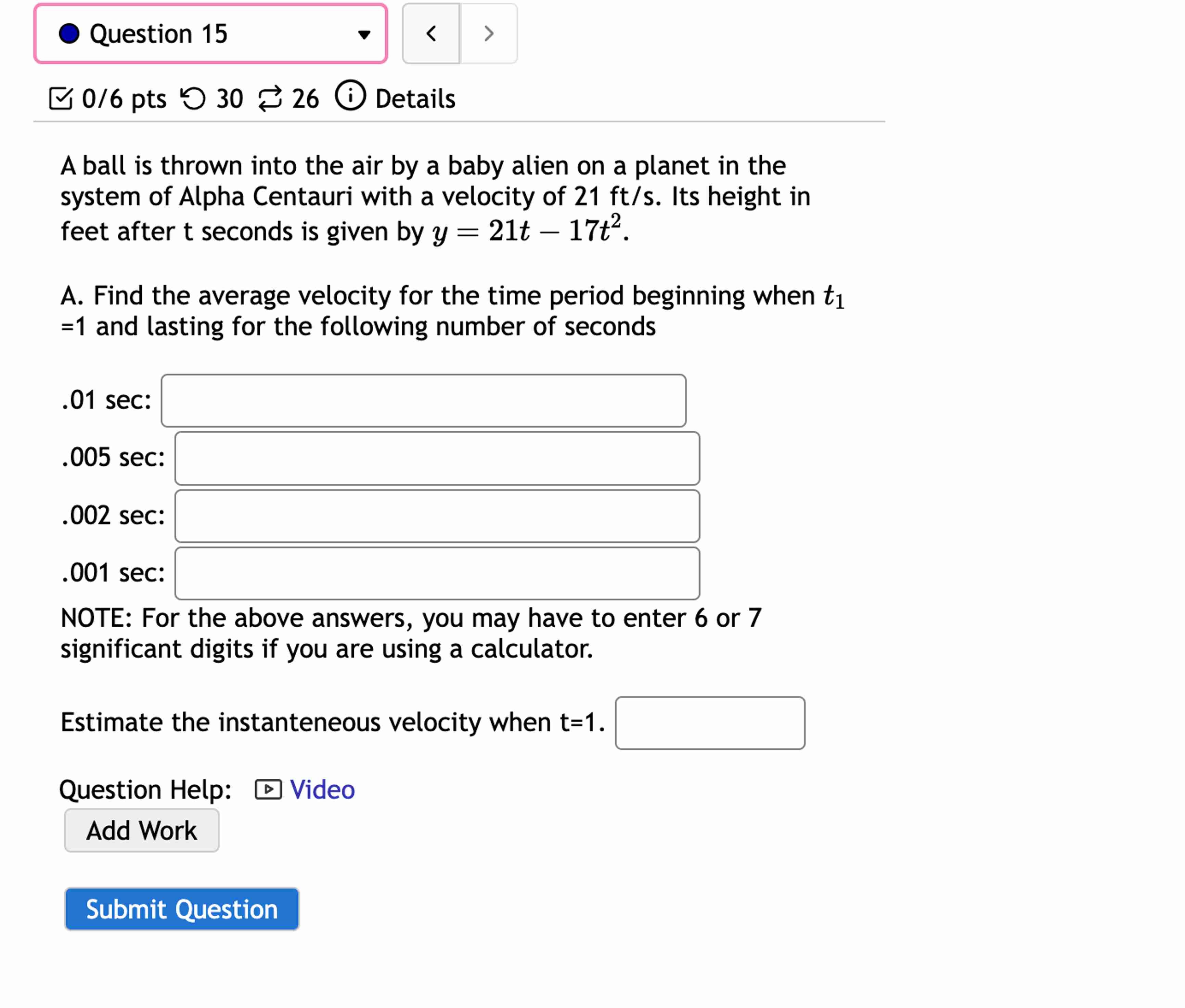 Solved 06 ﻿pts り30⇄26 (i) ﻿DetailsA ball is thrown into the | Chegg.com