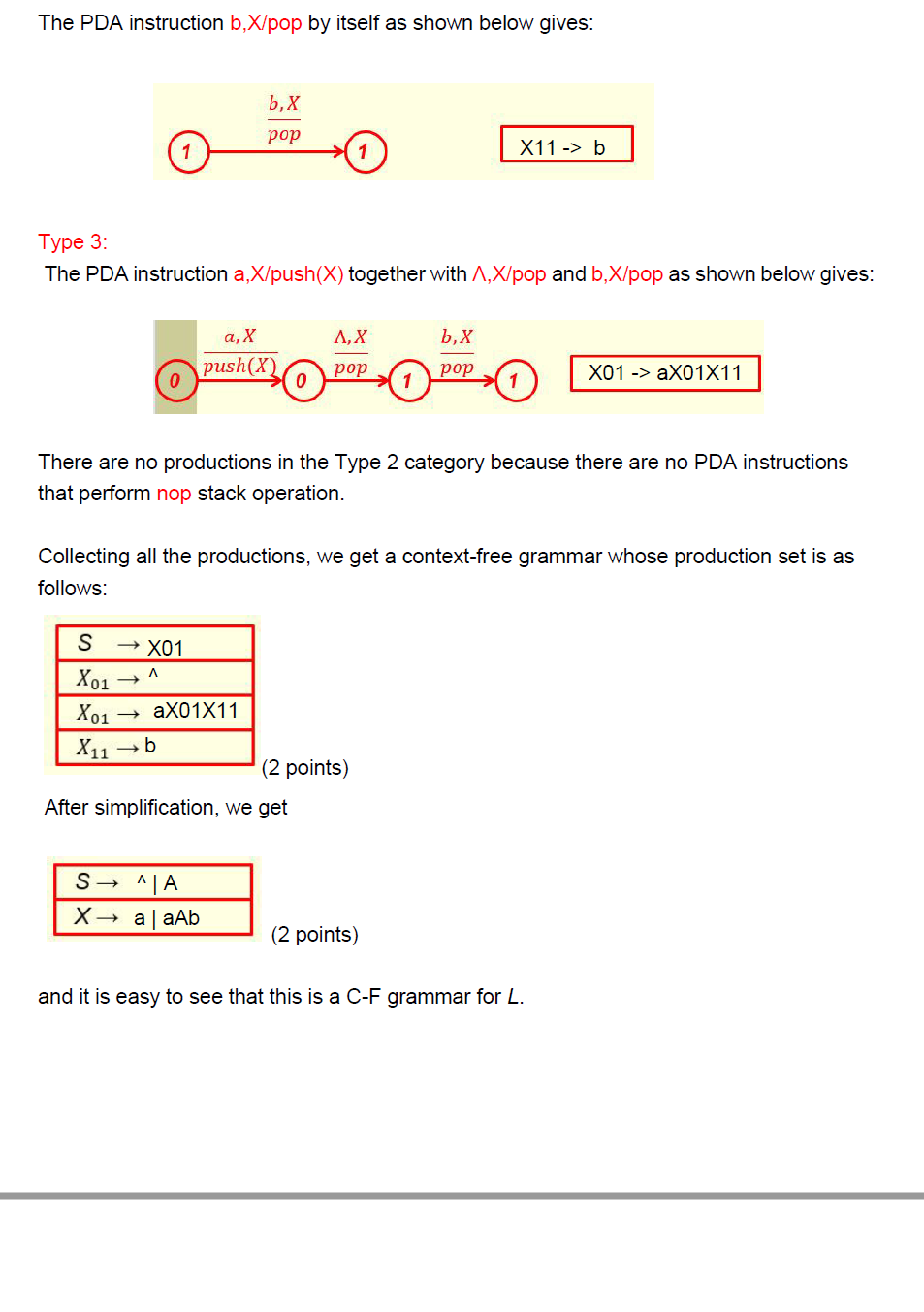 Solved 1 Given The Following Empty Stack Pda 9 Points