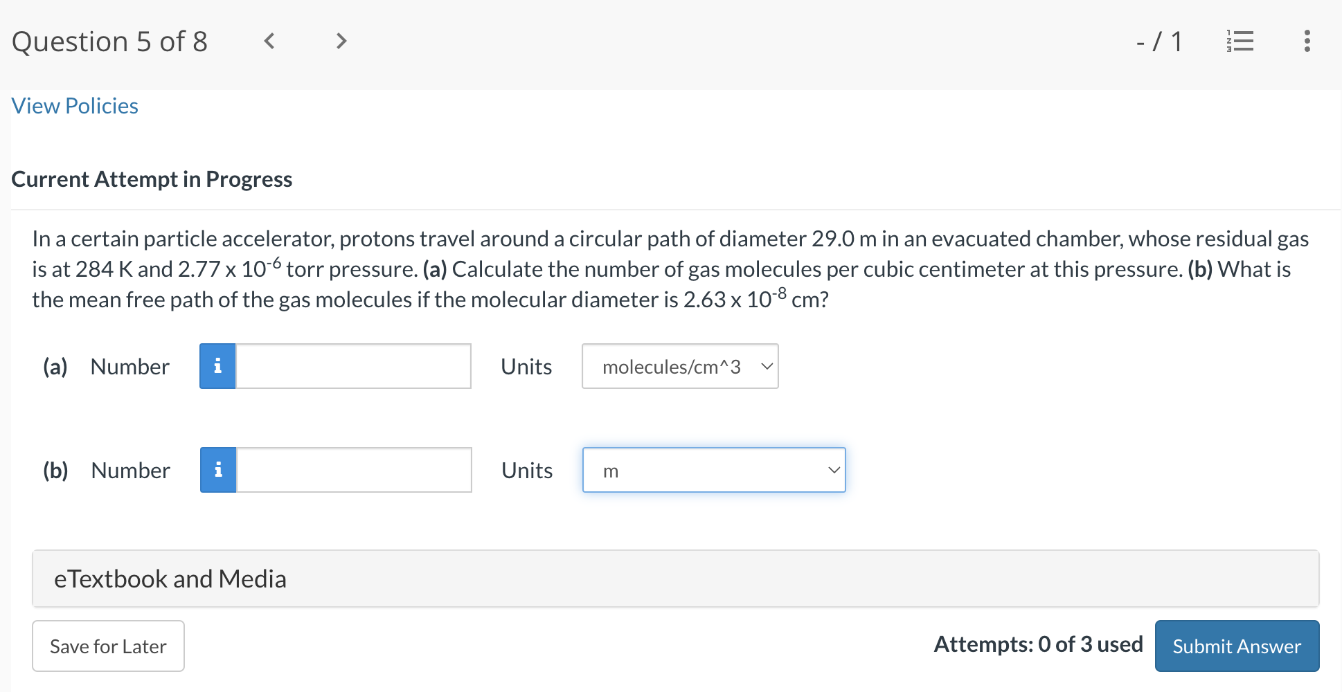 Solved In a certain particle accelerator, protons travel | Chegg.com