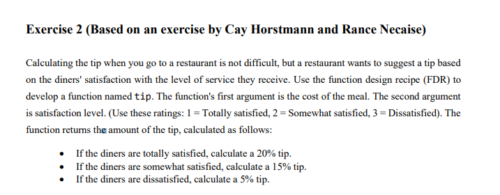 Solved Exercise 2 (Based on an exercise by Cay Horstmann and | Chegg.com