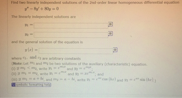 Solved Find two linearly independent solutions of the | Chegg.com