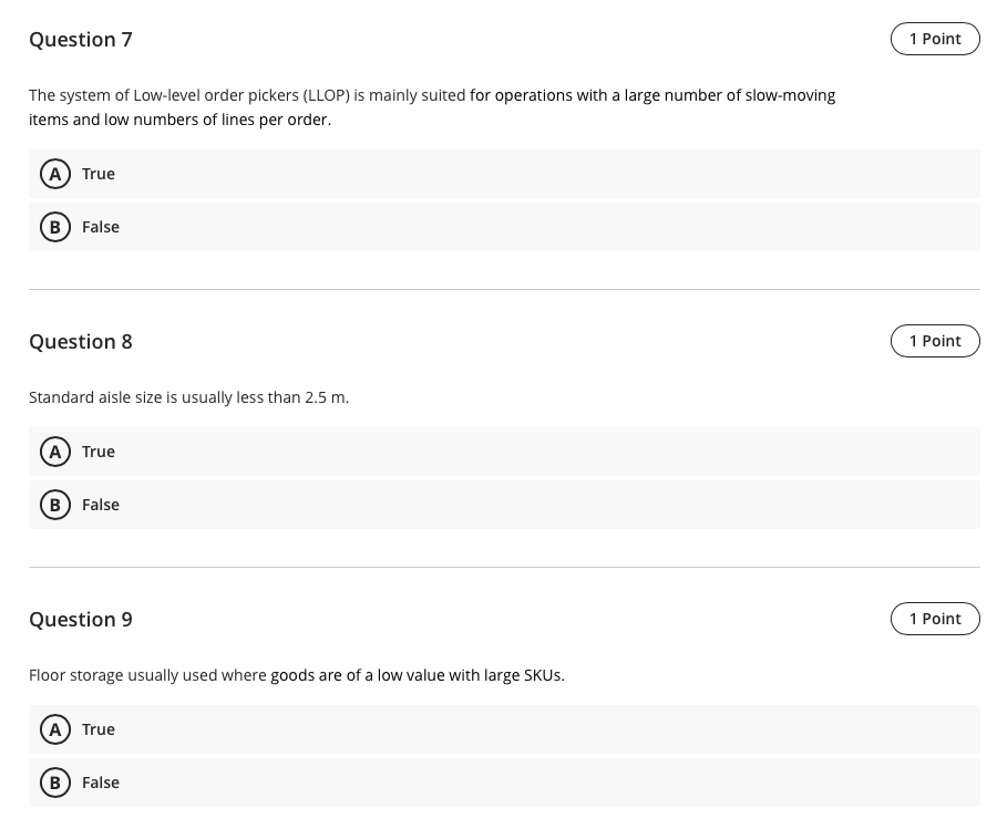 Solved Question 7 1 Point The system of Low-level order | Chegg.com